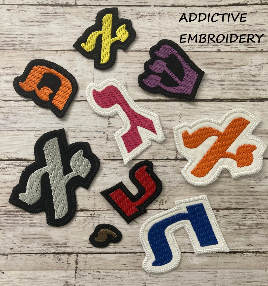 Hebrew Letters Iron on Patch Embroidered Applique Custom Fonts PATCH ...