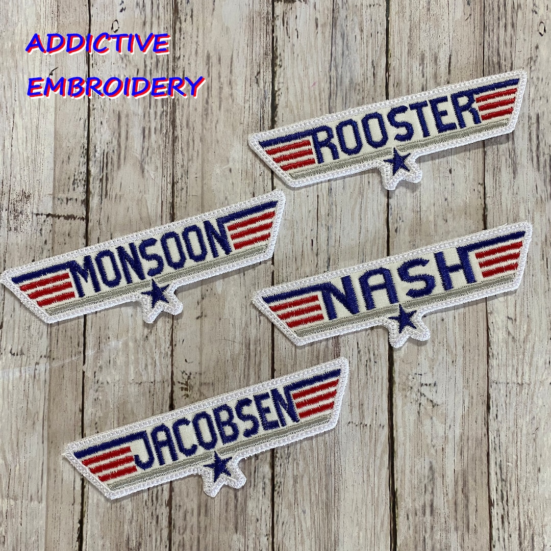 Military Name Tag US Flag Star Air Force Personalized Iron on Patch ...