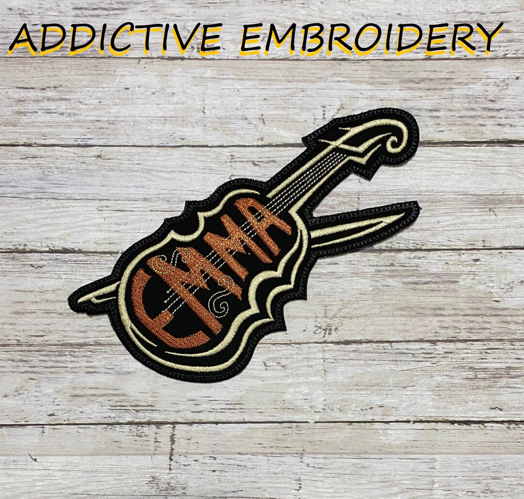Violin Music Instrument Personalized Iron on Patch Embroidered Custom ...