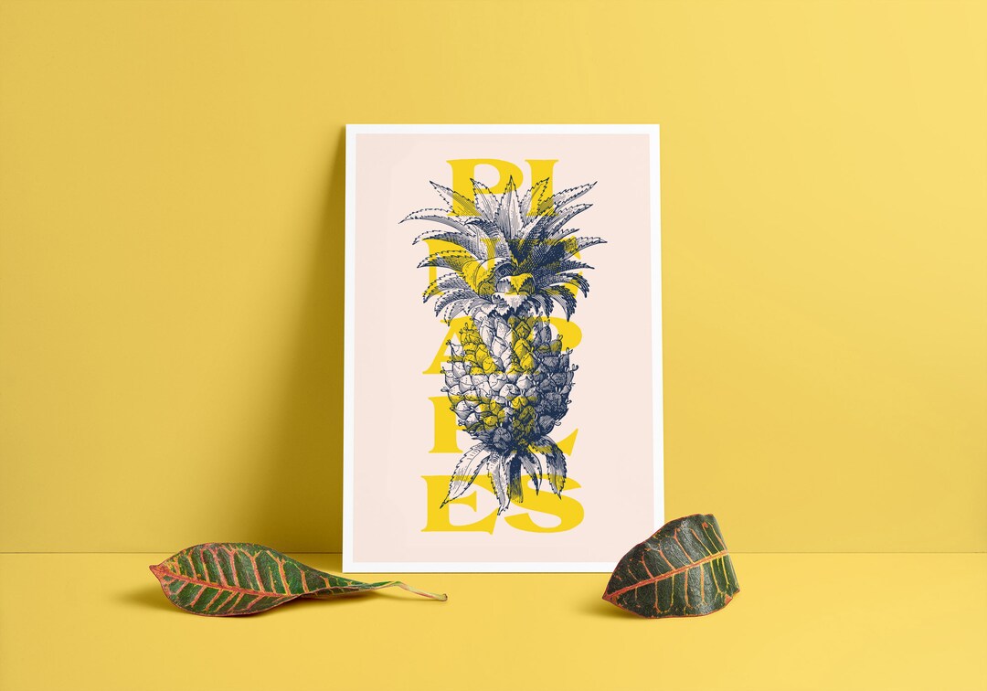 Vintage Obst Ananas Poster - Digitales Poster zum Herunterladen und ...