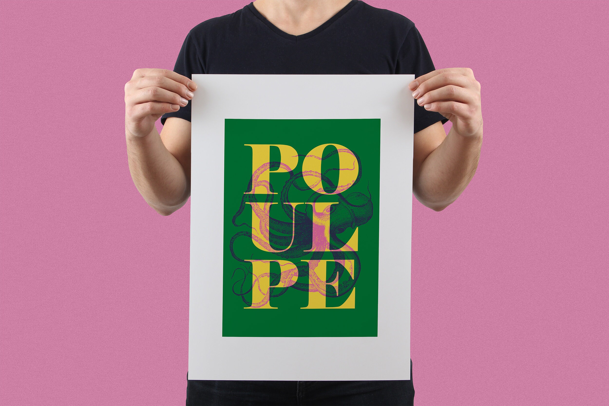 Poster Poulpe Vintage - Affiche numérique à télécharger et à faire ...