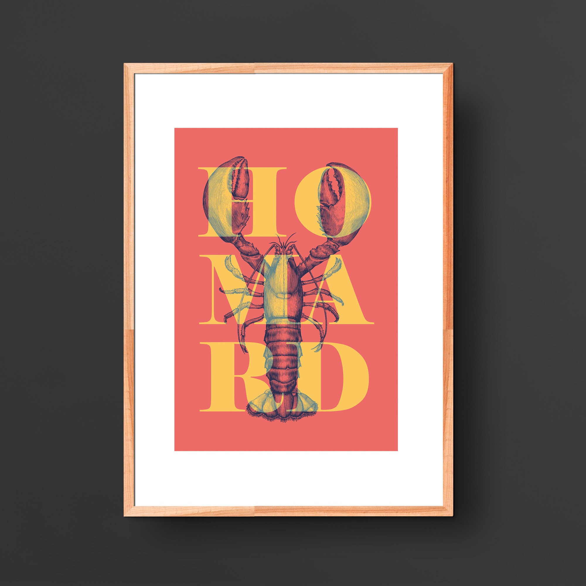 Lobster Vintage Digital Poster, to Be Downloaded and Printed - Sea Life ...