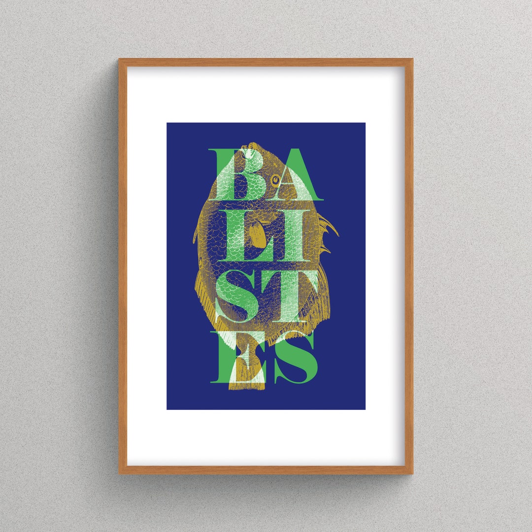 Triggerfish Vintage Digital Poster, to Be Downloaded and Printed - Sea ...