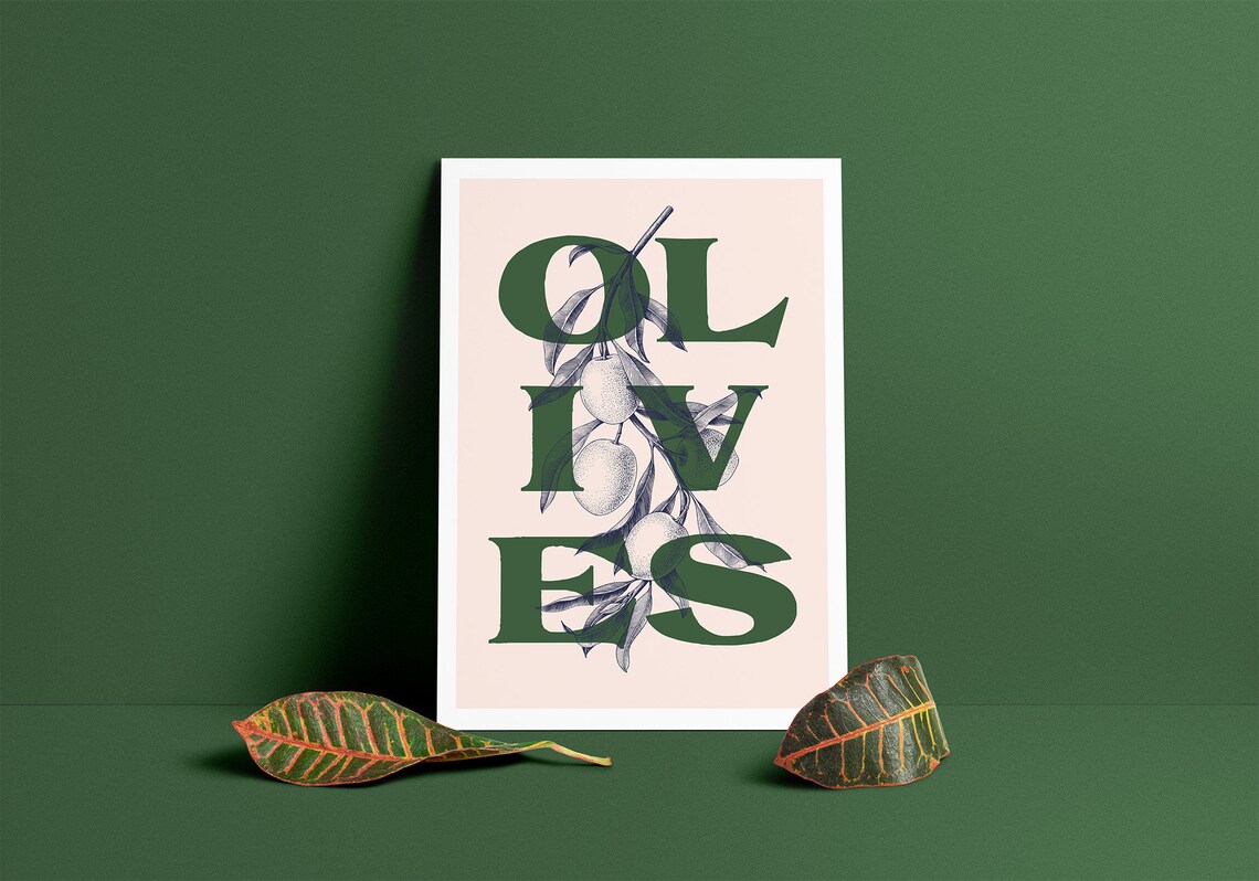 Olives Vegetable Vintage Digital Poster, to Be Downloaded and Printed ...