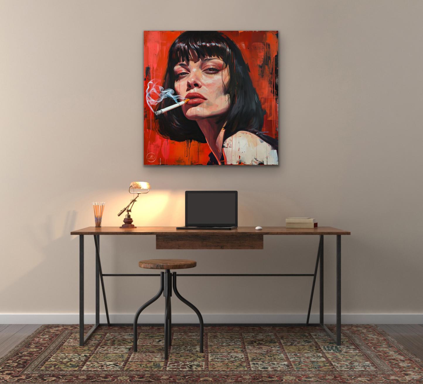 Mia Wallace Pulp Fiction Canvas Print: Retro Pop Art Movie Decor - Etsy