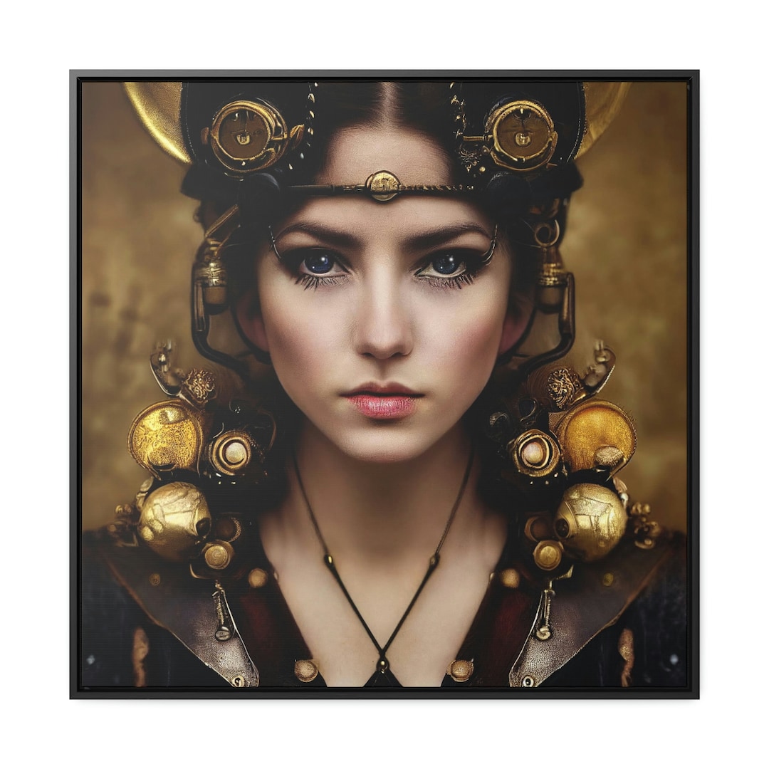 Cyber Girl With Gold, Dark Academia ,limited Edition by Lika Ramati ...