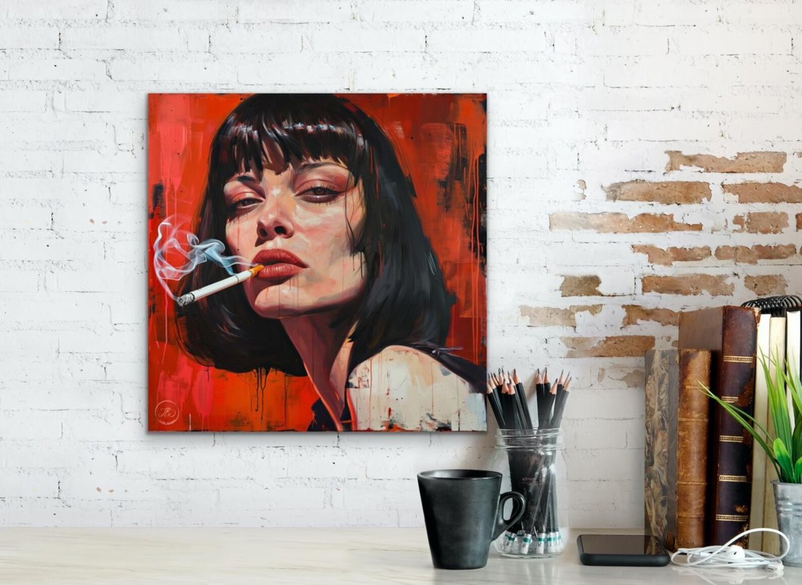 Mia Wallace Pulp Fiction Canvas Print: Retro Pop Art Movie Decor - Etsy