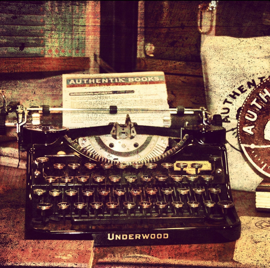 Paris Vintage Photography Typewriter in Paris, Photography Print on ...