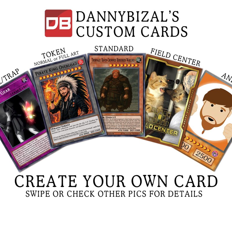 Custom Yugiohs Cards - Etsy