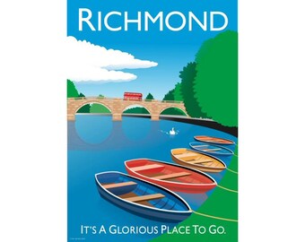 Richmond Park Poster Vintage Style London - Etsy