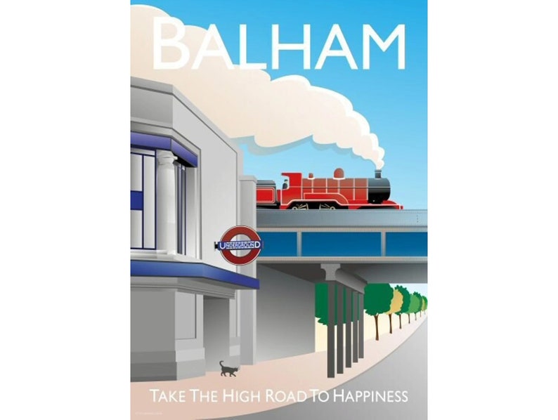 Balham Poster Vintage Style London - Etsy UK