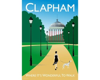 Fulham Poster Vintage Style London - Etsy UK