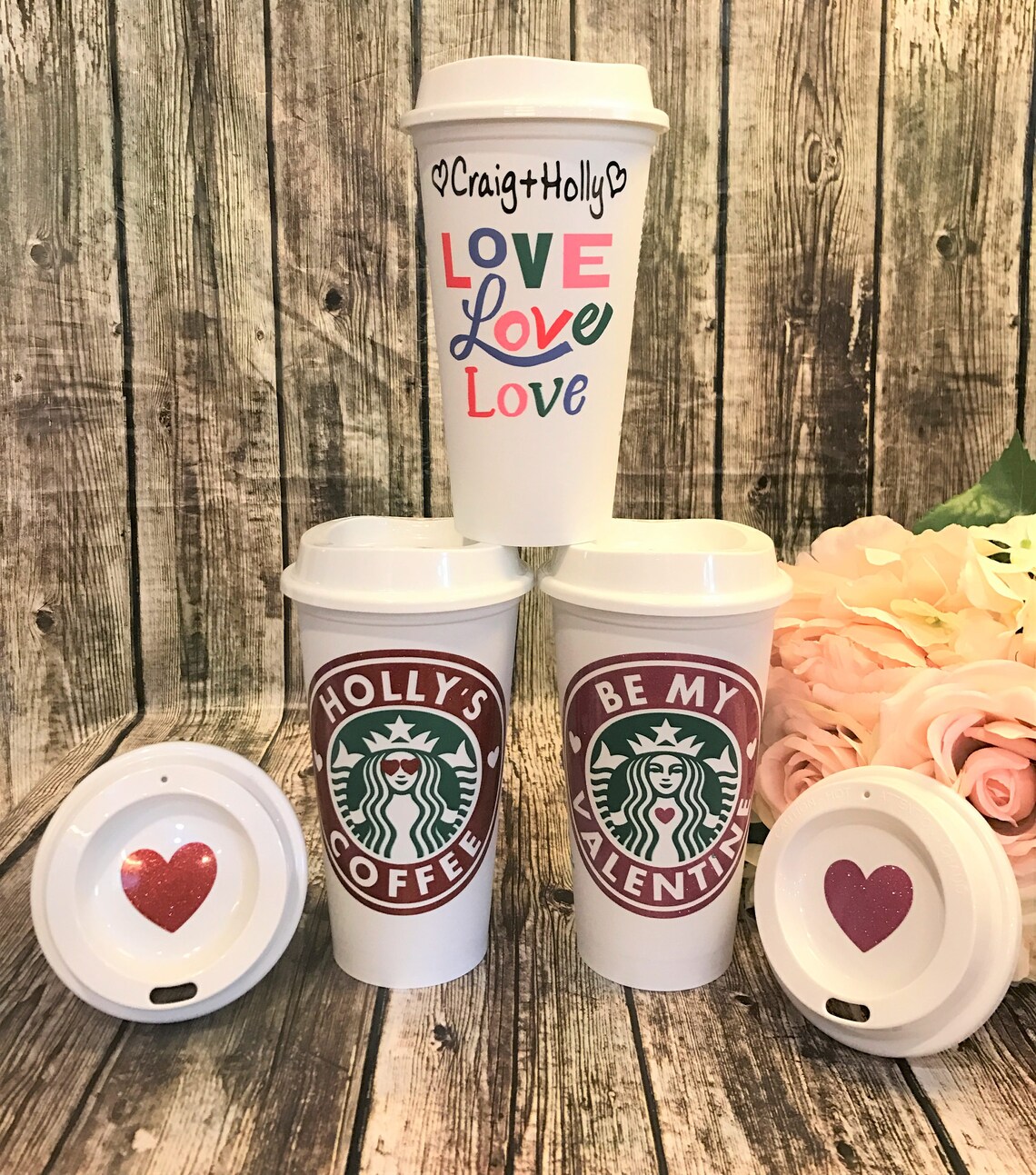 Starbucks Cup LIMITED EDITION Love Love Love Personalized - Etsy