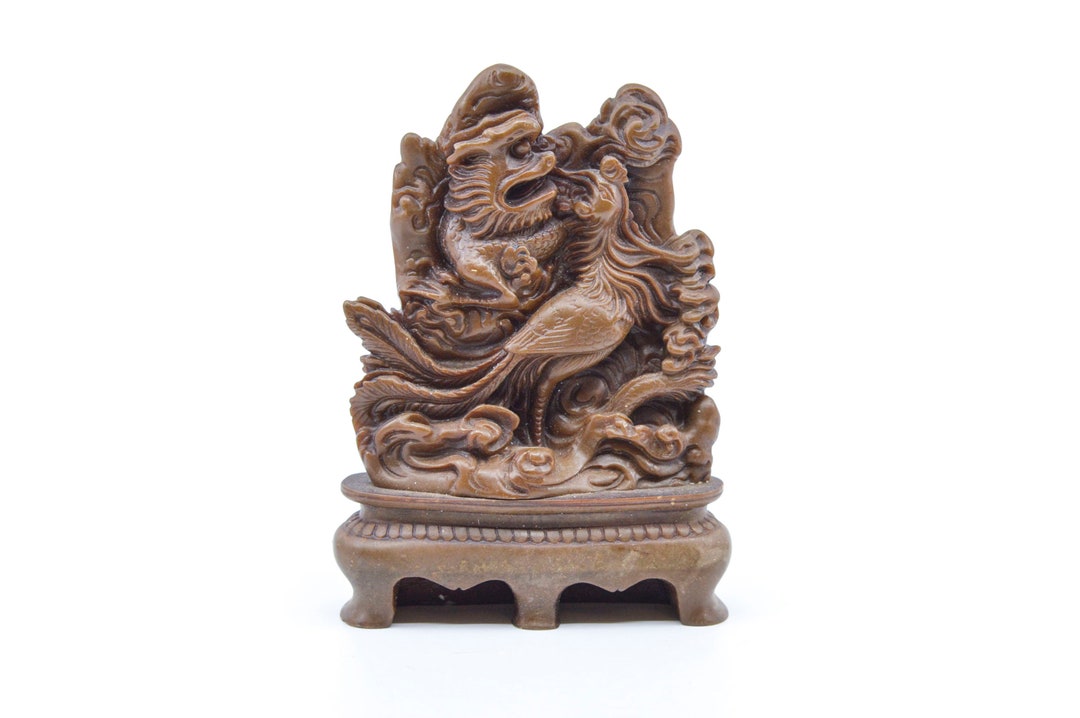 Vintage, Chinese, Ssoap Stone , Dragon , Figurine, 7 Inches Tall, 1970s ...