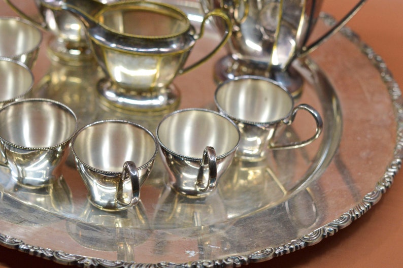 Vintage Silverplated Tea or Coffee Table Set Unbranded - Etsy