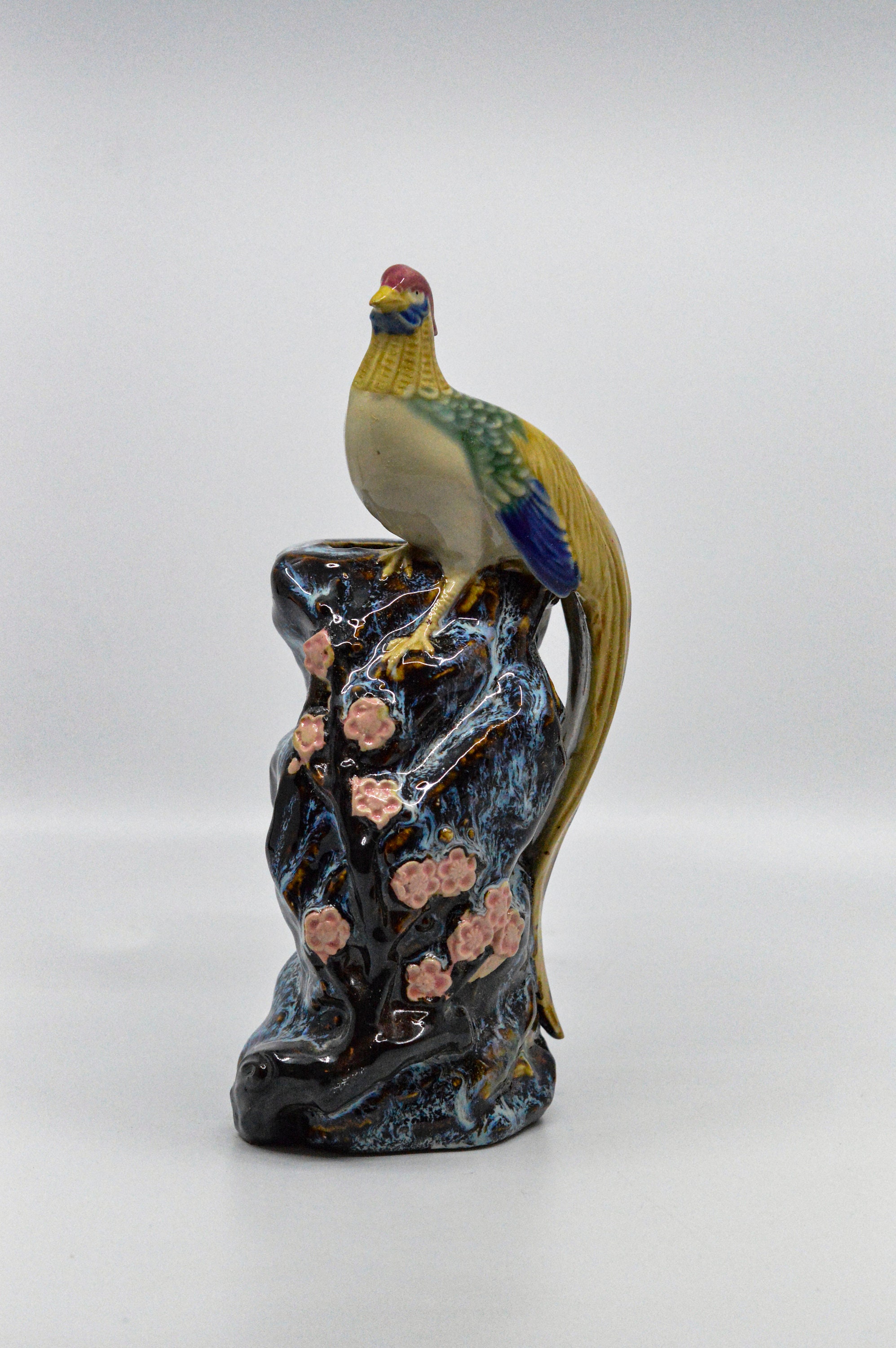 Vintage Chinese Shiwan pottery figural vase 9 inches tall | Etsy