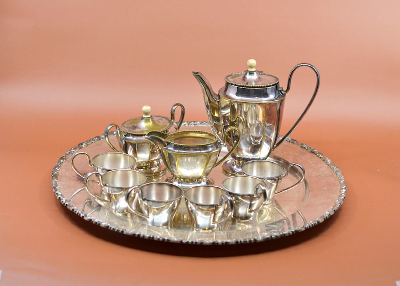 Vintage Silverplated Tea or Coffee Table Set Unbranded - Etsy