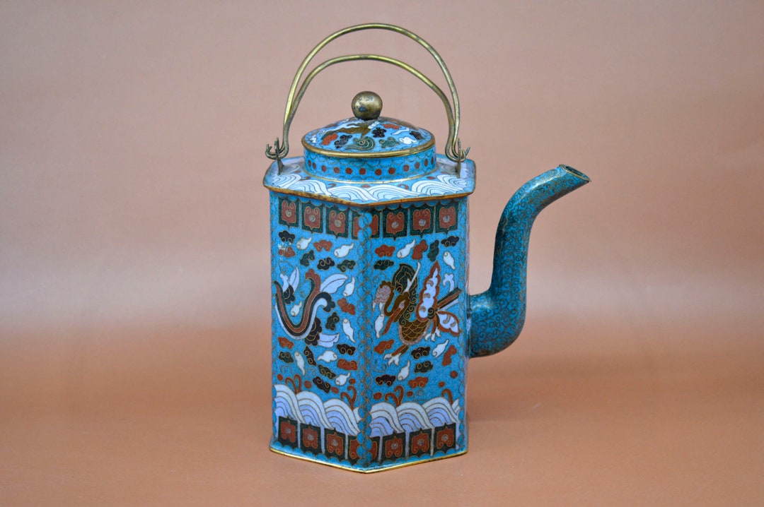 Antique, Chinese, Cloisonne , Teapot, 7.5 Inches Tall, 1940s - Etsy