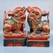 Vintage, Japanese, Ceramic, Green, Pair Fu Lions, Figurines, 5 X 7 ...
