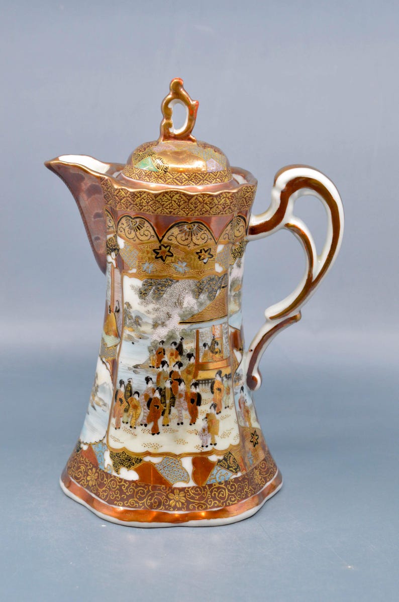 Antique, Japanese, Porcelain, Coffee Pot , 10 Inches Tall, 1920s - Etsy