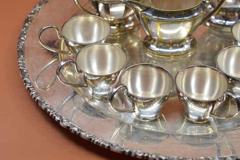 Vintage Silverplated Tea or Coffee Table Set Unbranded - Etsy