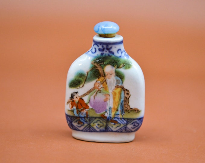 Vintage, Chinese, Porcelain Snuff Bottle,2.5 Inches Tall, 1970s - Etsy