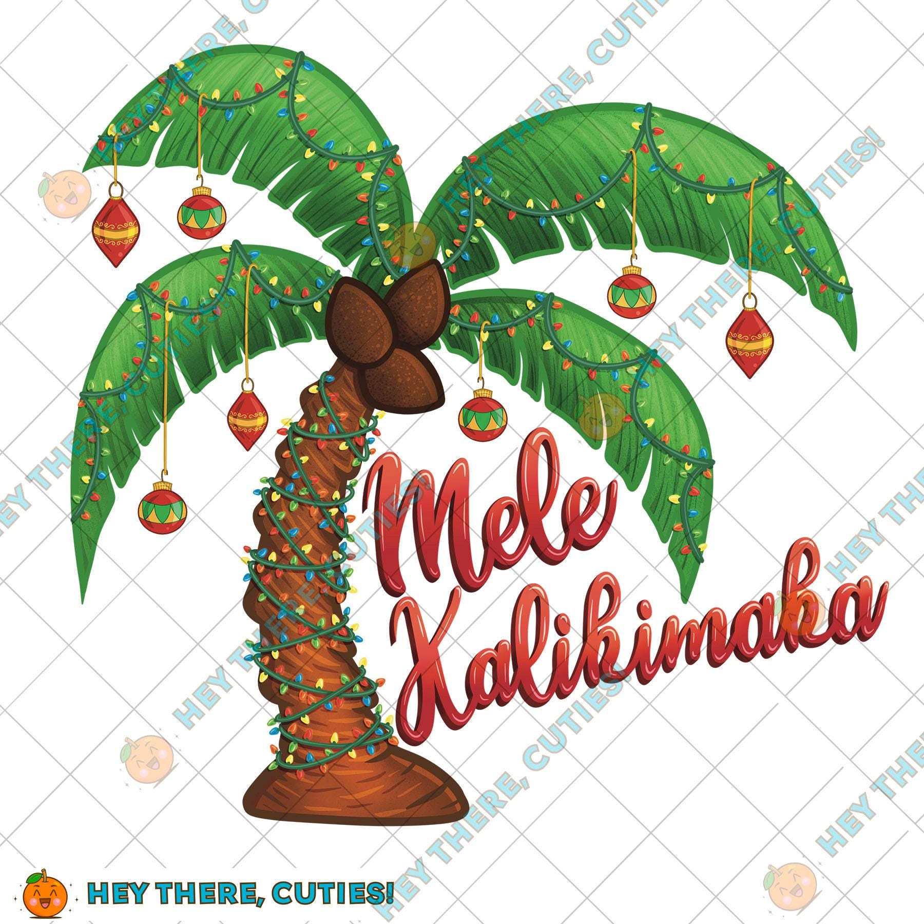 Hawaiian Christmas Mele Kalikimaka Coconut Tree PNG - Etsy