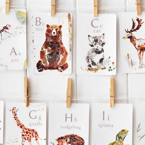 Alphabet Poster Nursery Alphabet Print ABC Poster Nursery | Etsy