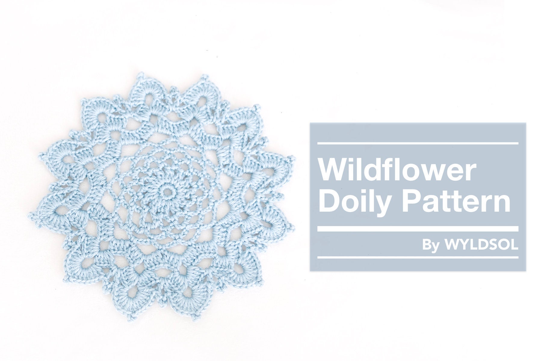 Crochet Wildflower Doily Pattern, Easy Wedding Decor (PDF Pattern) - Etsy