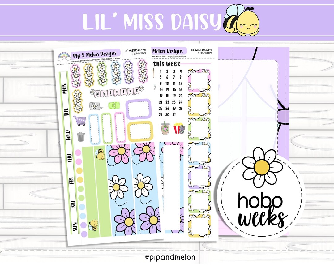 Lil' Miss Daisy Hobonichi Weeks Kit || Weekly Planner Sticker Kit ...