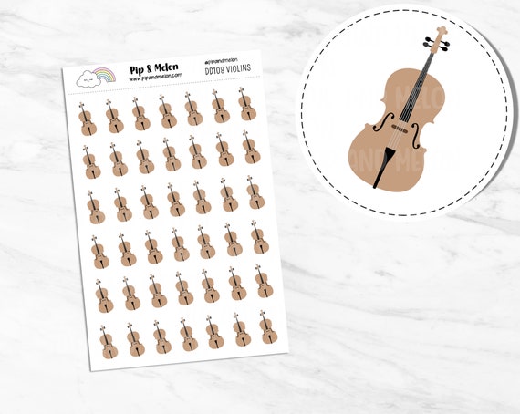 Violin Stickers 2 Sizes Mini & Regular Music Lessons | Etsy