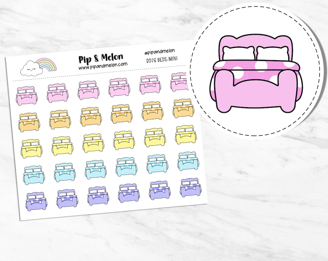 Bed Planner Stickers Wash Bedding Make Bed Change Sheets for - Etsy