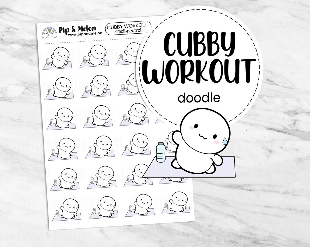 Cubby Emoticon Exercise Mat Sticker Exercise, Yoga, Mat, Gym, Workout ...