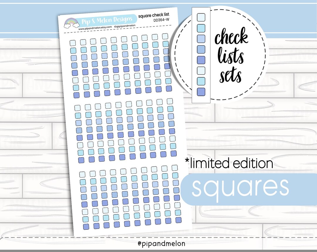 Check List Squares Vertical Stickers Winter Limited Edition // All ...