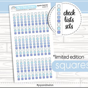 Check List Squares Vertical Stickers Winter Limited Edition // All ...