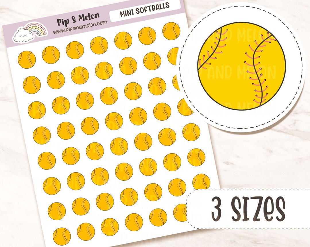 Softball Stickers for Softball Camp, Softball Practice, Softball Game ...