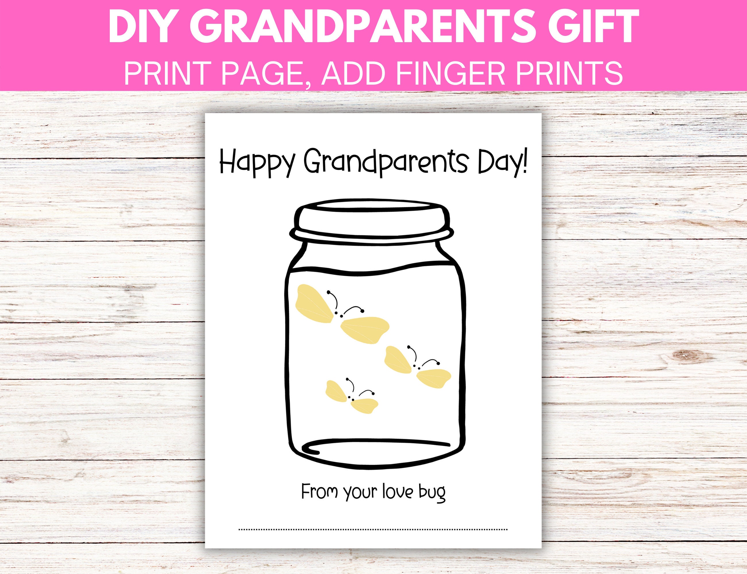 DIY Grandparents Gift, Grandma Grandpa Gift From Kids, Personalized ...