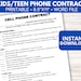 Editable Teen/kids Phone Contract, Cell Phone Contract Template, Cell ...