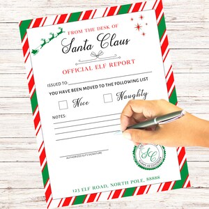 Printable Elf Report Card Letter, Fillable PDF Letter From Elf ...