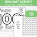 100th Day of School Dot Marker Coloring Pages, 100 Days of School ...
