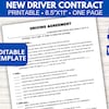 Editable Teen Driver Contract, New Driver Contract Template, Teen ...