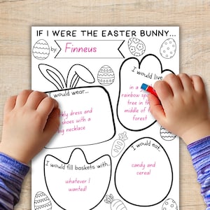If I Were the Easter Bunny Printable, Easter Coloring Page, Classroom ...