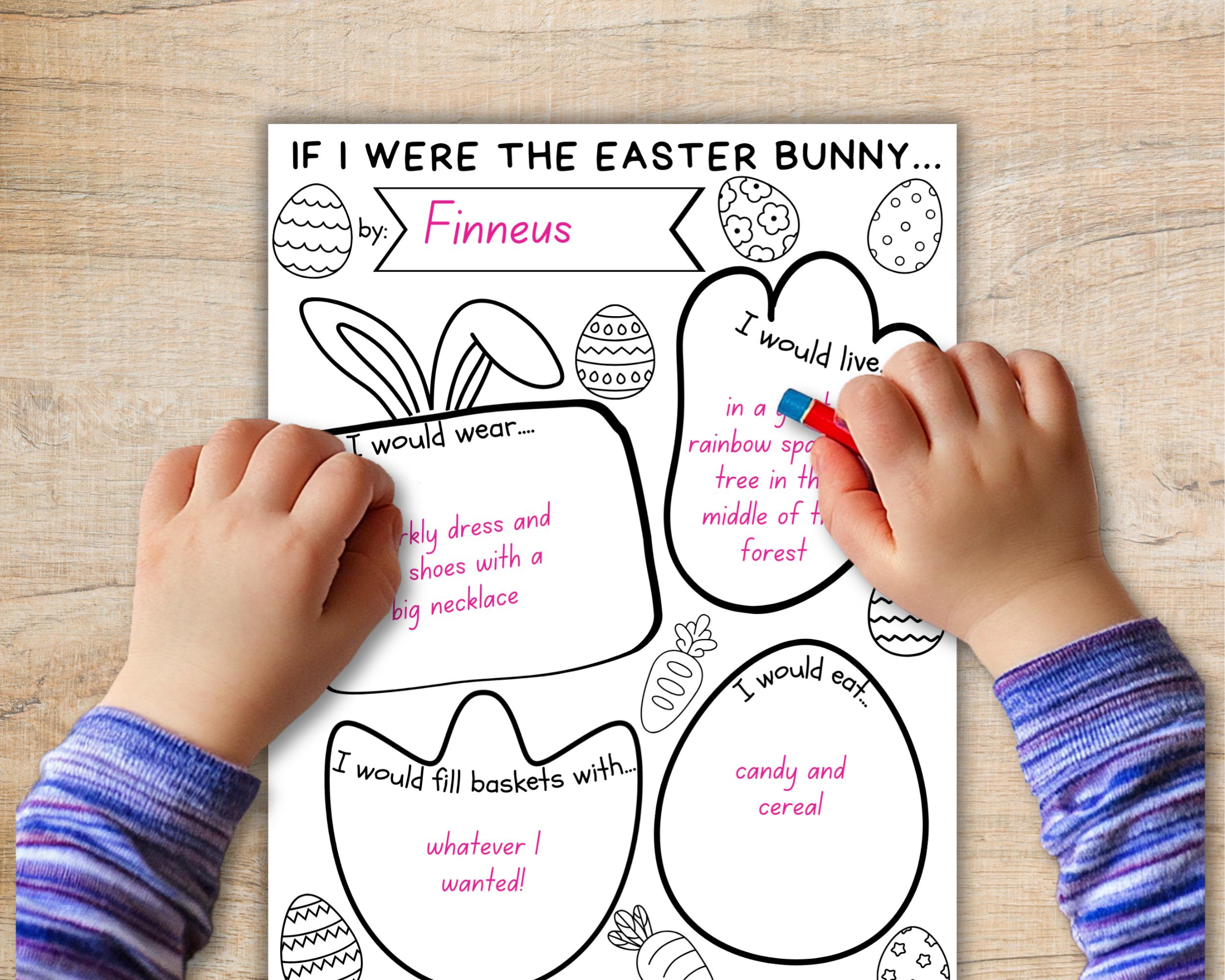 If I Were the Easter Bunny Printable, Easter Coloring Page, Classroom ...
