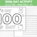 100th Day of School Dot Marker Coloring Pages, 100 Days of School ...
