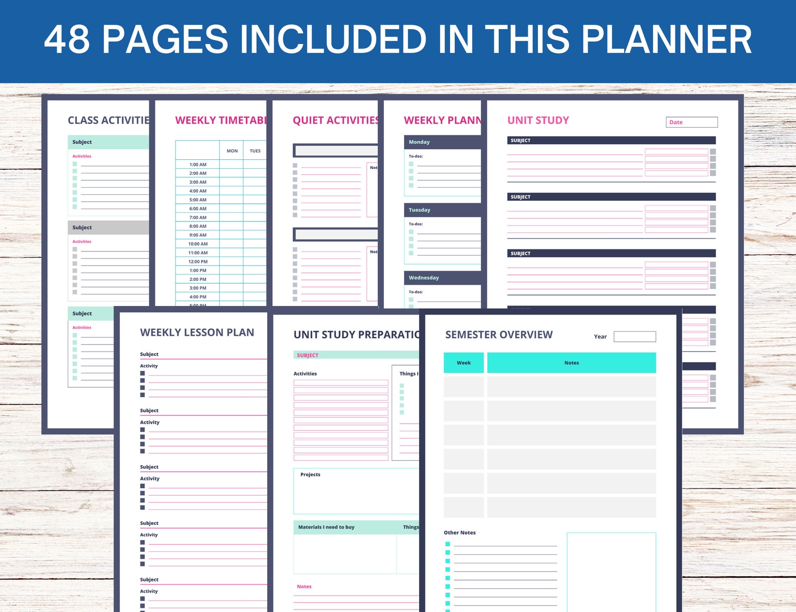Homeschool Planner Printable, Undated Homeschool Binder, Multi Year ...
