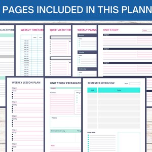 Homeschool Planner Printable, Undated Homeschool Binder, Multi Year ...