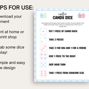 Easter Dice Game, Printable Easter Game for Kids of All Ages, Easter ...