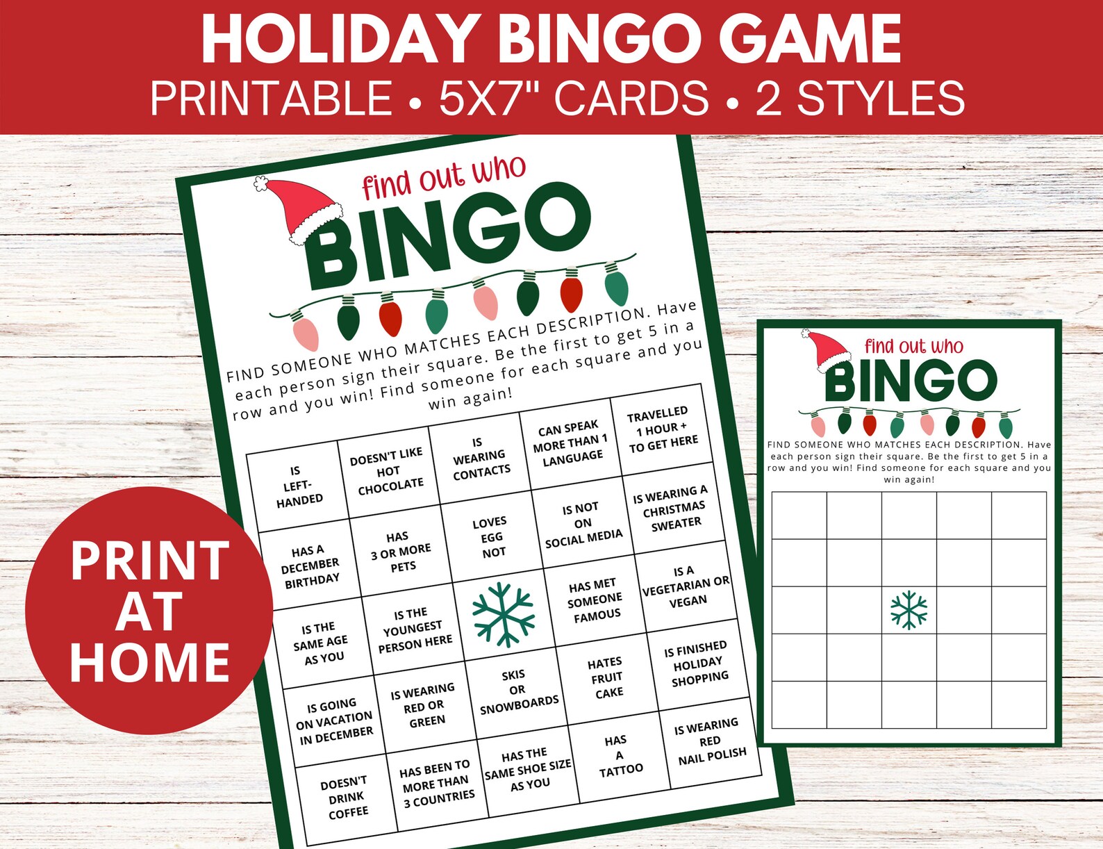 Printable Christmas Mix and Mingle Bingo, Christmas Find the Guest Game ...