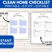 Editable Cleaning Checklist Printable, Cleaning Checklist for Home ...