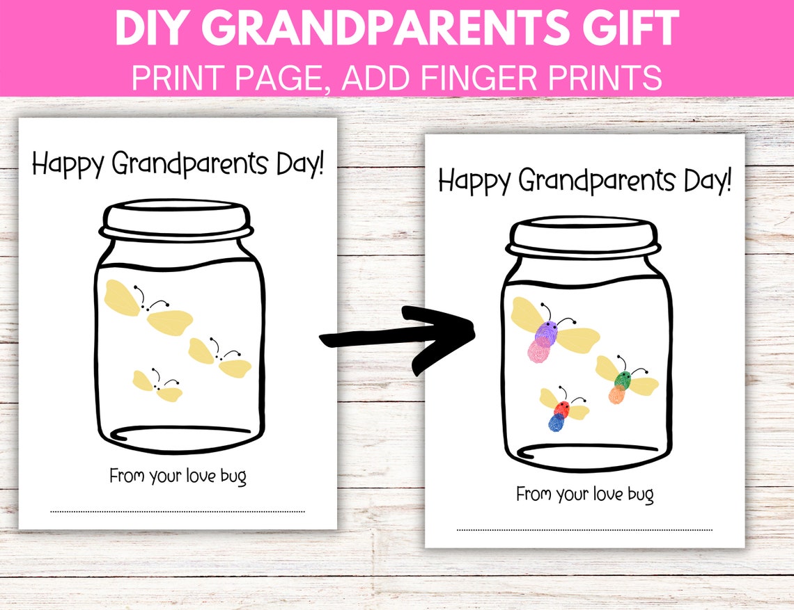 DIY Grandparents Gift, Grandma Grandpa Gift From Kids, Personalized ...